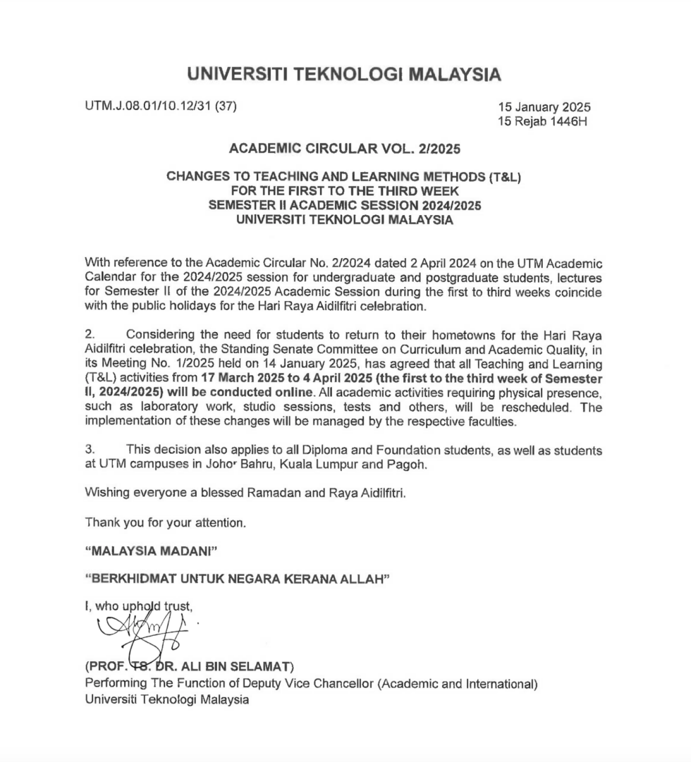 Postgraduate KIT | Admission to UTM